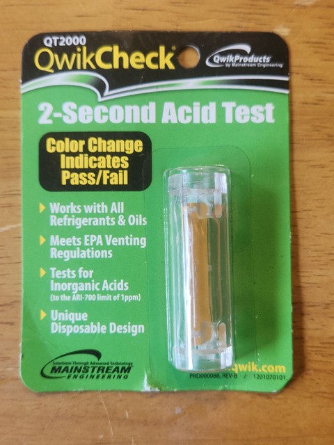 Copeland Mainstream Qt2000 - Qwikcheck Acid Test Kit for sale online | eBay