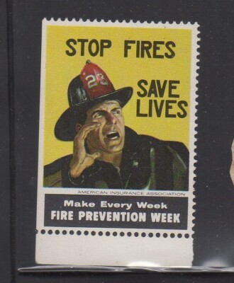 USA Advertising Stamp - Stop Fires Save Lives, Fire Prevention Week MNH ...