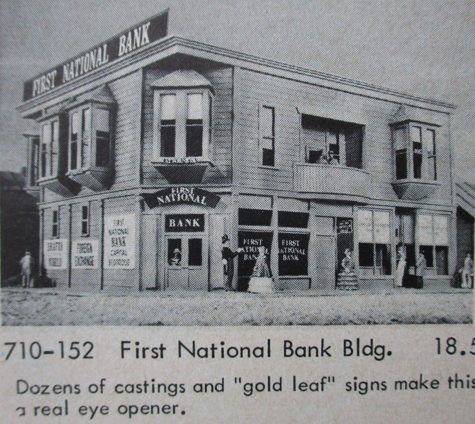 HO: The First National Bank of Creede, Colorado, ca. 1892, a wood ...