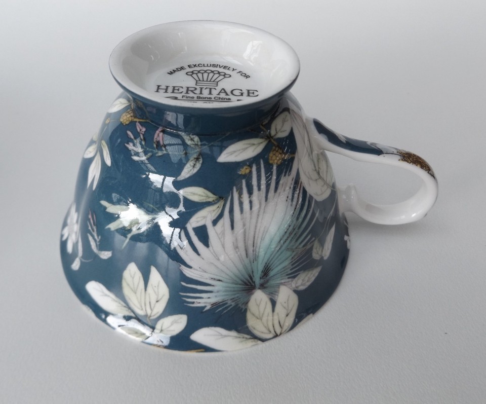 HERITAGE FINE BONE CHINA BREAKFAST TEA SET CUP & SAUCER STOKE ON TRENT ...