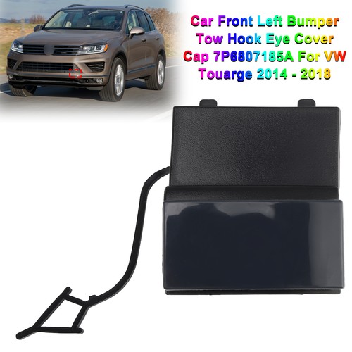 Car Front Left Bumper Tow Hook Eye Cover Cap 7P6807185A For VW Touarge ...
