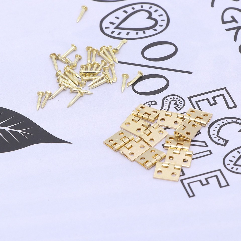 24 Pcs Small Cabinet Hinge Table Hinges Mini Furniture with Screws | eBay