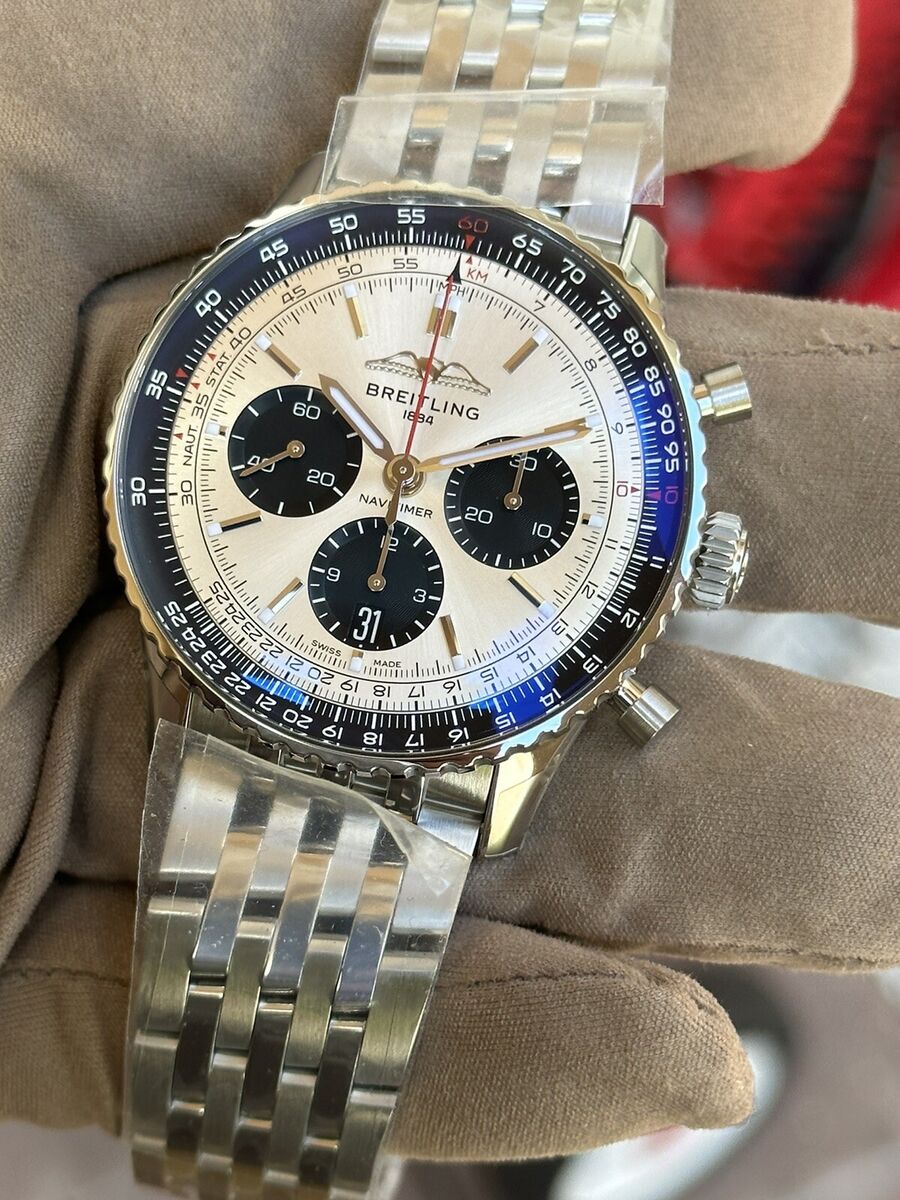 Breitling Navitimer B01 Chrono 43mm SILVER New AB0138241G1A1 Breitling Navitimer B01 Chrono 43mm SILVER New AB0138241G1A1