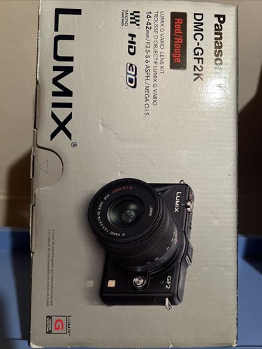 Panasonic LUMIX DMC-GF2K 12.1MP Digital Camera - Red (Kit w/ ASPH 14 ...