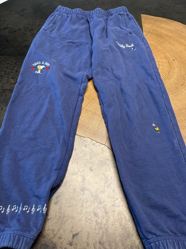 TEDDY FRESH X PEANUTS SNOOPY WOODSTOCK EMBROIDERED JOGGERS WOMENS SZ S ...