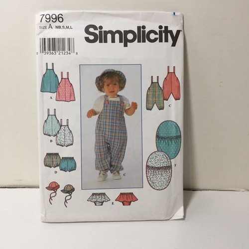 Simplicity 7996 Size NB-L Babies' Layette Including Bunting | eBay