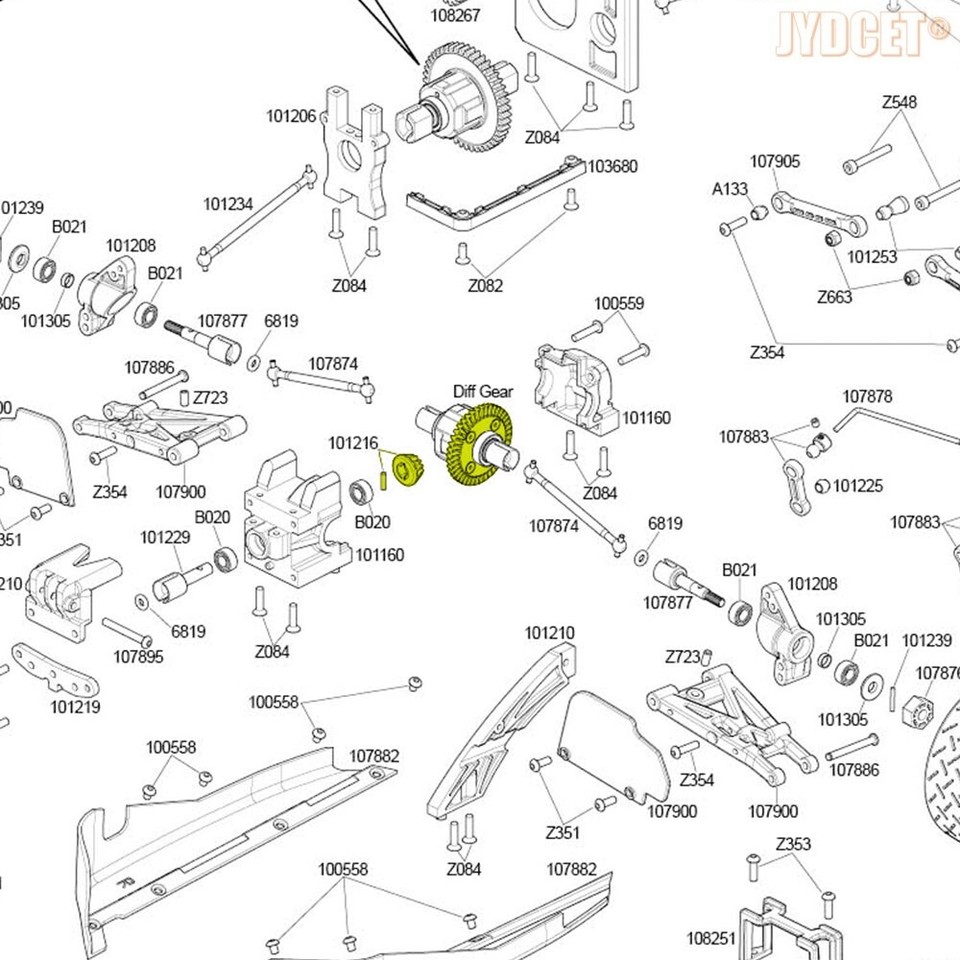 #101215 #101216 Hard Steel Differential Gear for HPI BULLET WR8 SAVAGE ...