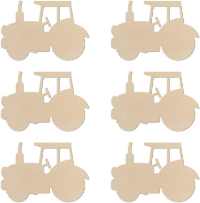 20Pcs Tractor Wood Cutouts Crafts Blank Wooden Tractor Shaped Hanging ...