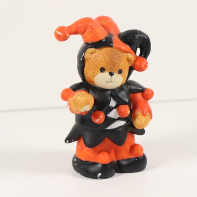 Lucy and Me Enesco Rigg Jester Bear Porcelain Figurine Halloween 1998 ...