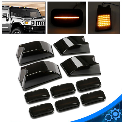 10PCS For Hummer H2 2003-2009 Smoke Led Cab Roof Light Marker Top Lamps ...