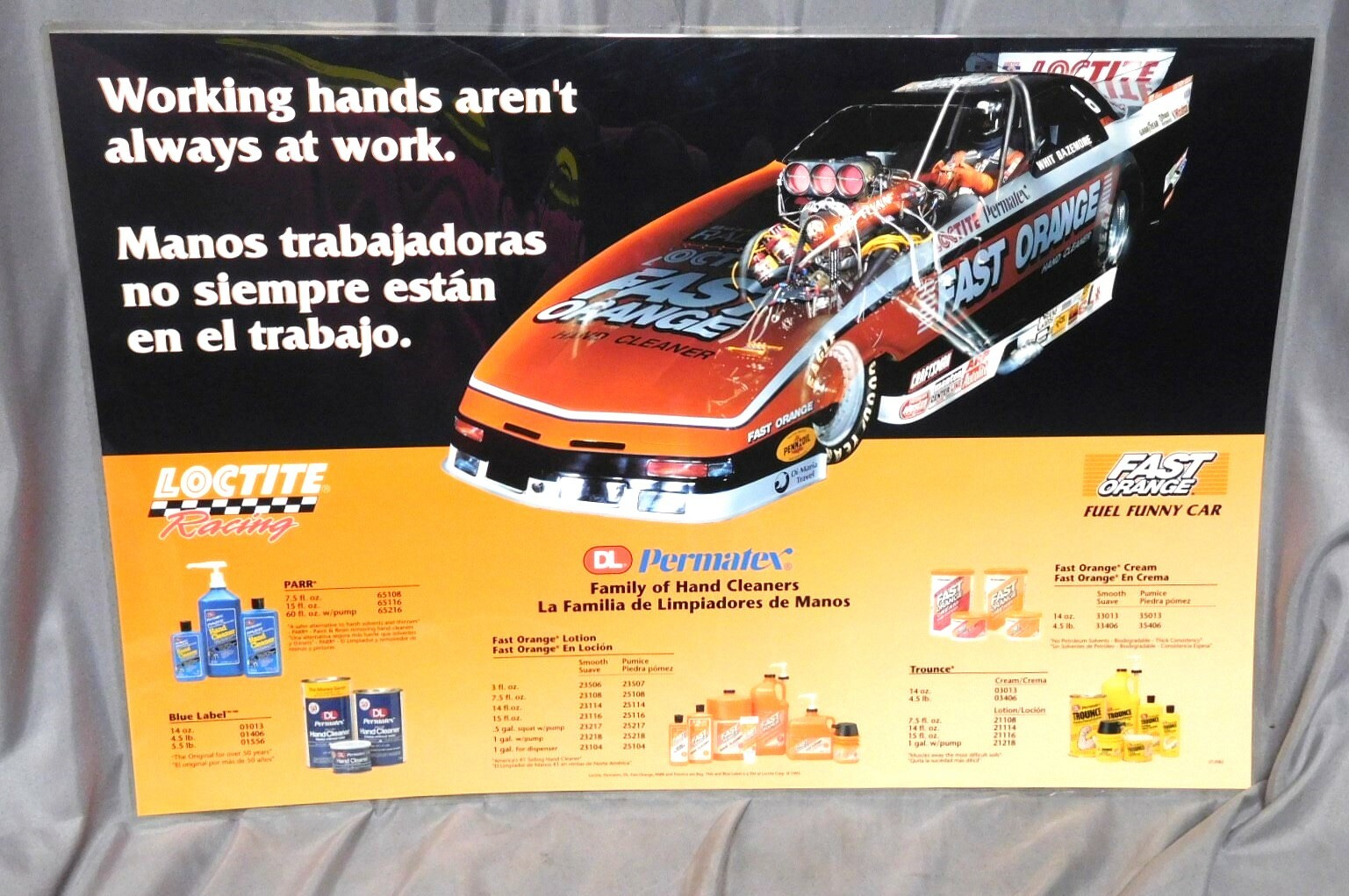 Counter Mat Sign, LOCTITE, PERMATEX, FAST ORANGE, WHIT BAZEMORE Funny ...