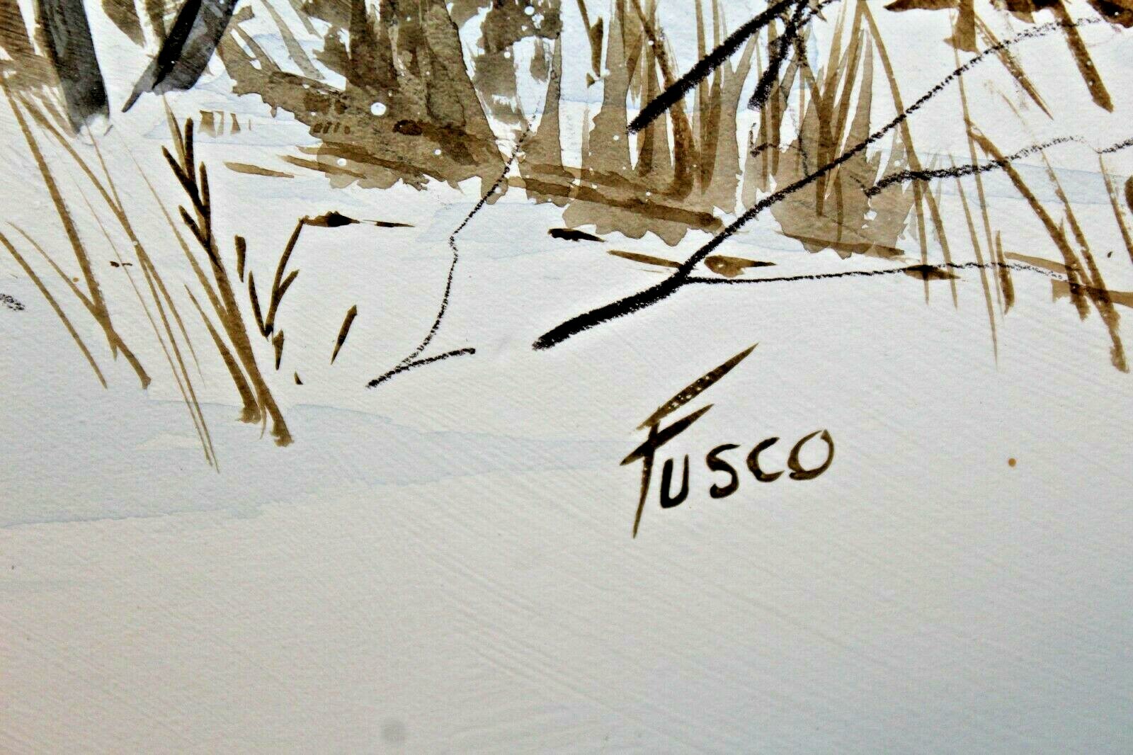 DON FUSCO (BORN 1944) ORIGINAL WATERCOLOR OHIO KANSAS HALLMARK ARTIST ...