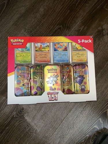 pokemon 151 Costco 5 pack mini tin with four promo cards | eBay