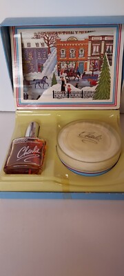 NOS Vtg Revlon Charlie Cologne Spray 2.25 Fl Oz Bottle and 3 oz Dusting ...