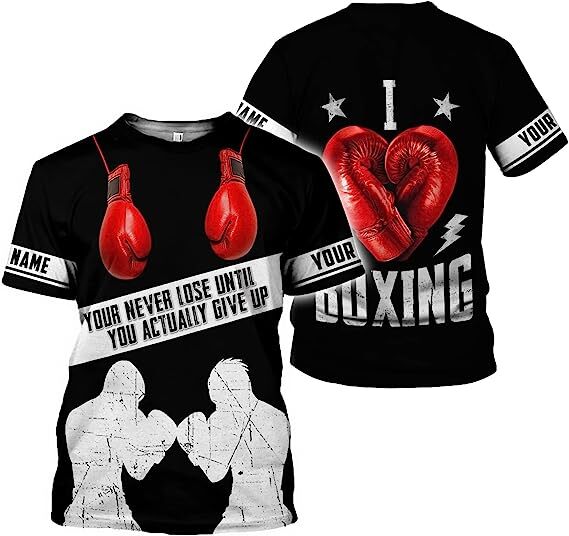 Personalized Boxing 3D Shirt, Gift Boxer T-Shirt, Boxing Tshirt ...