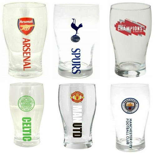 Pint Beer Glass Football - Arsenal Liverpool Tottenham Manchester ...