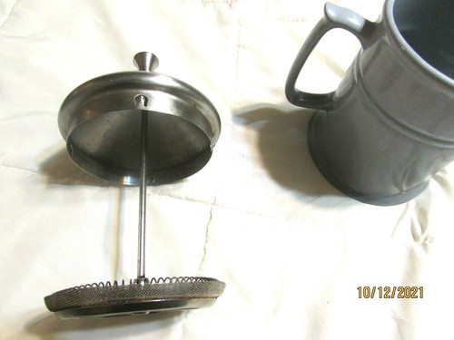 Chantal Ceramic French Press Pitcher 16 Oz With Plunger & Lid 92-FP 16 ...