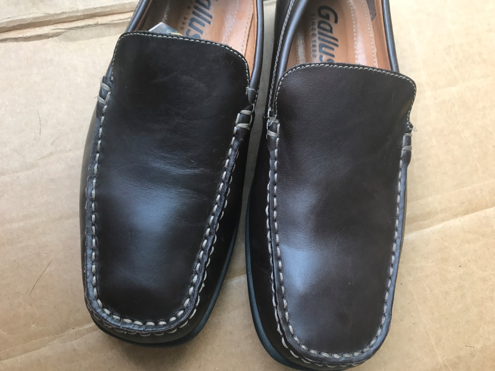 Gallus Men's "Driver" Driving Brown Leather Shoes size 9D | eBay