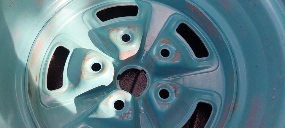 Pair 1968 1969 Pontiac 14x6 JA Rally Wheels GTO Judge M1 8 810 Firebird ...