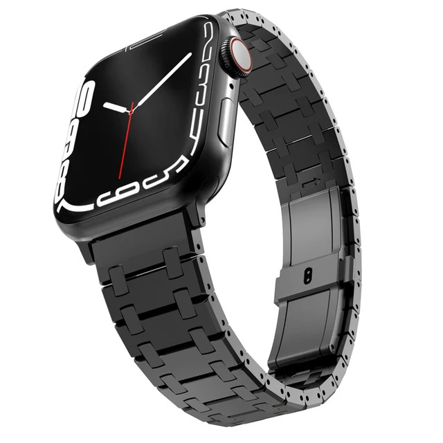 Luxury Stainless Steel Metal Band For Apple Watch 11 10 9 8 7 6 SE ...