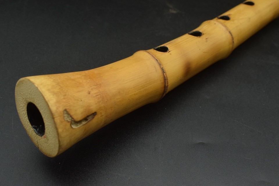 Japanese antique Vintage Shakuhachi Flute Instrument length 45.0cm ...