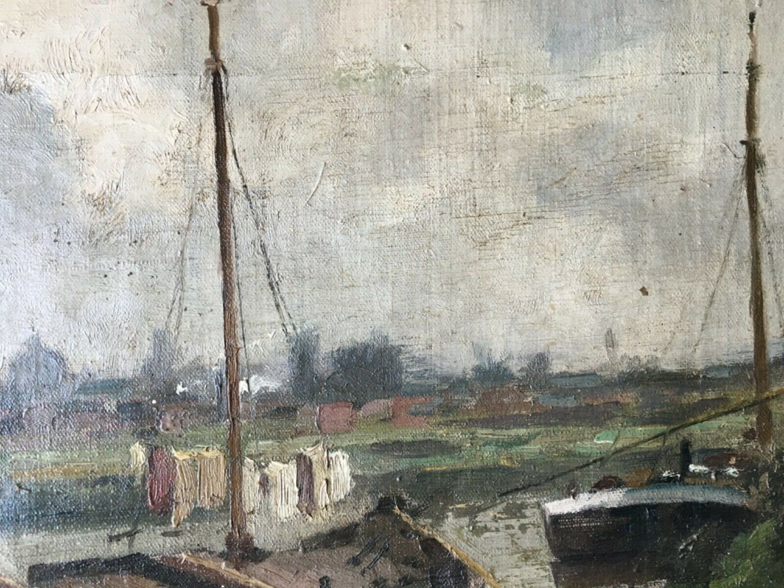 19th Century by Desire MERNY BELGIAN IMPRESSIONISM Nautical Landscape ...