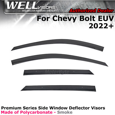 WellVisors Window Visors For 2022+ Chevy Bolt EUV Smoke Tint Premium ...