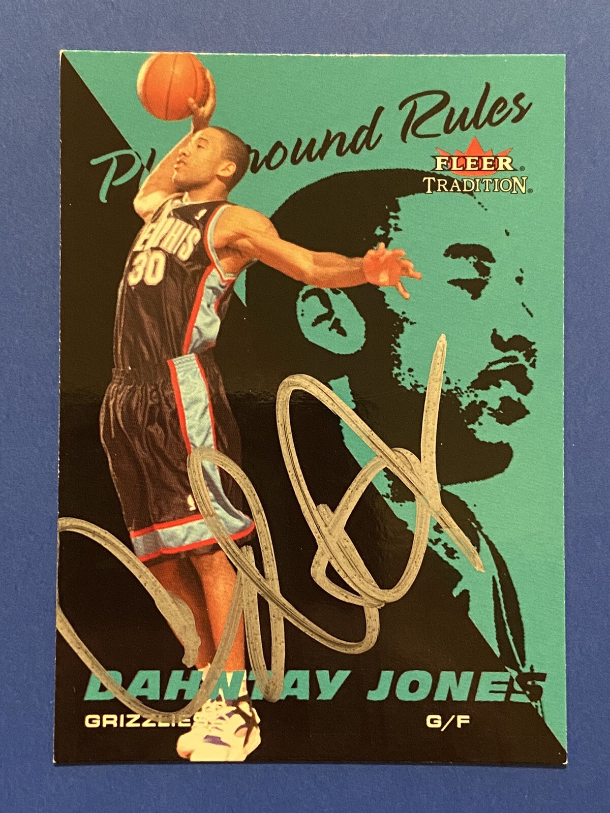 DAHNTAY JONES Signed 2003-04 Fleer Tradition #20PR DUKE Grizzlies ...