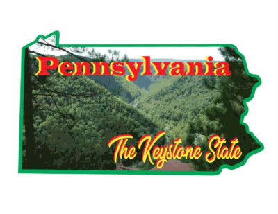 5" pennsylvania the keystone state state bumper sticker decal usa made ...
