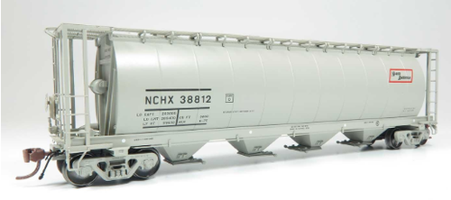 RAPIDO 1/87 HO NORTH AMERICAN RED LOGO 3800 CU. FT CYLINDRICAL HOPPER ...