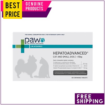 Paw 60 Tablets Hepatoadvanced For Small Dog And Cat | eBay Australia