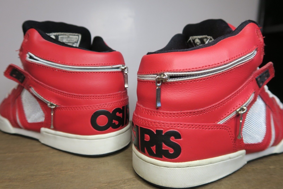 RARE OSIRIS BRONX Private Reserve Y2K Red Zipper Skate Shoes RARE OSIRIS BRONX Private Reserve Y2K Red Zipper Skate Shoes