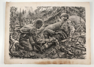 1942 Russian - Finnish war 1940 Finnish Propaganda print Wounded ...
