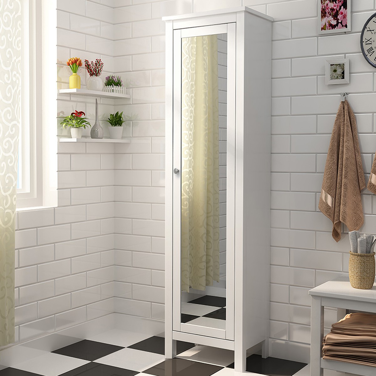 Large Free Standing Bathroom Mirror