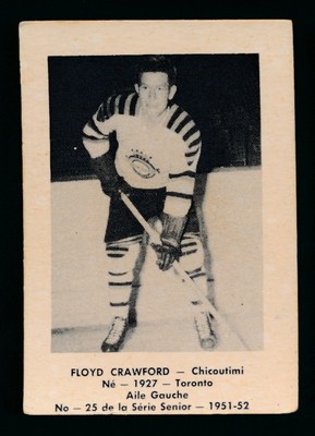 1951-1952 Laval Dairy QSHL Hockey #25 Floyd Crawford Ex+ c04312 | eBay