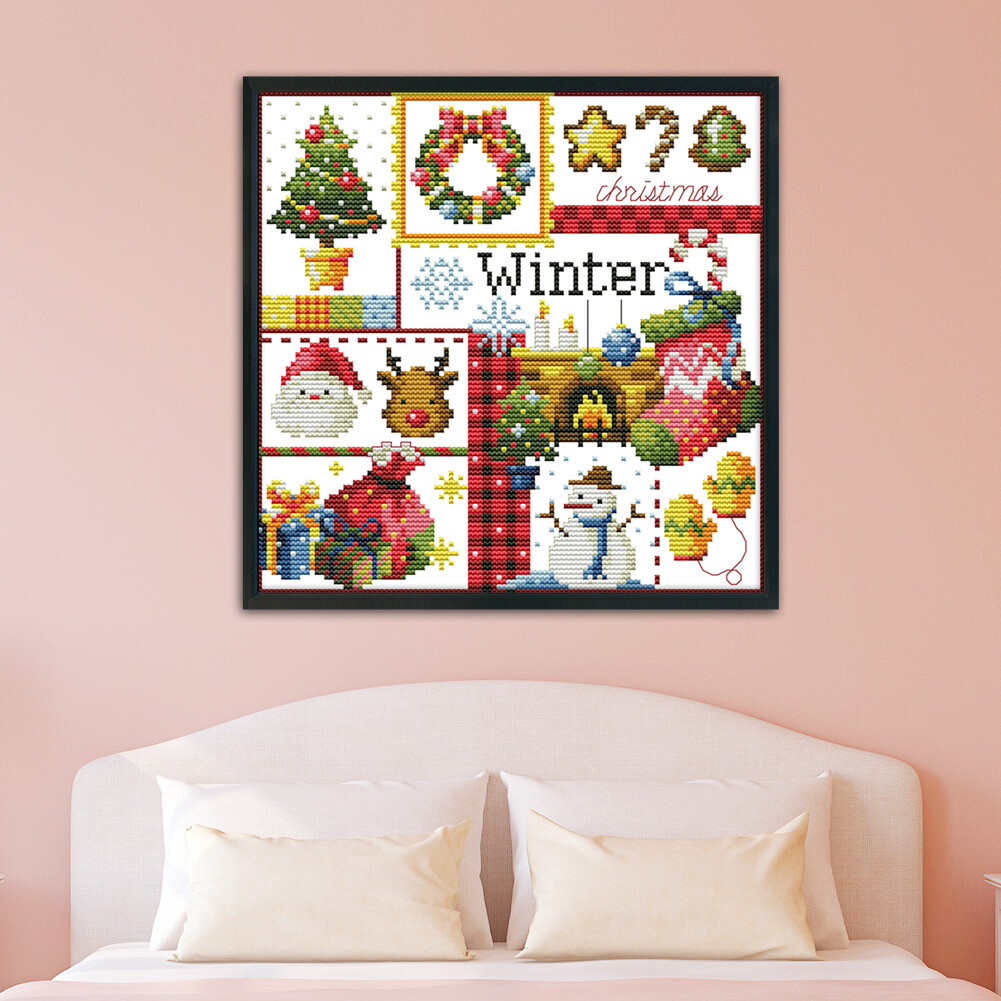 14CT Stamped Cross Stitch Kits DIY Printed Needlework Decor (K943 ...