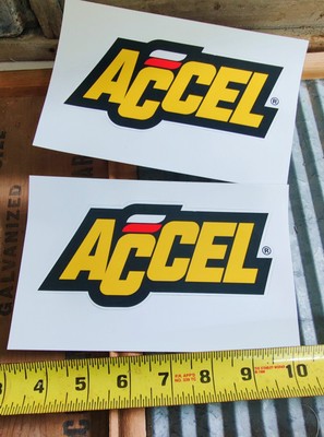 Lot of 2 Accel Racing decals NHRA Hotrod | eBay