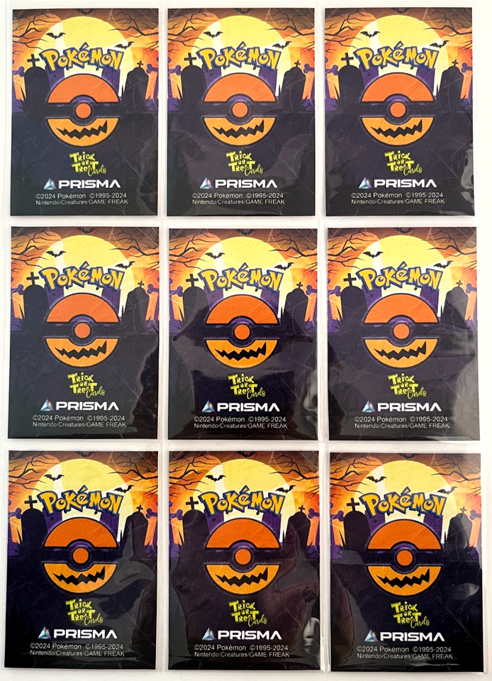 2025 POKEMON HALLOWEEN Trick Or Trade Prisma Cards Full Set 9/9 Glow in ...