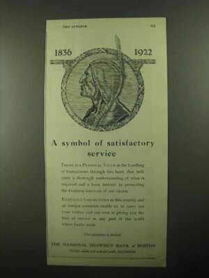 1922 The National Shawmut Bank of Boston Ad - Symbol | eBay