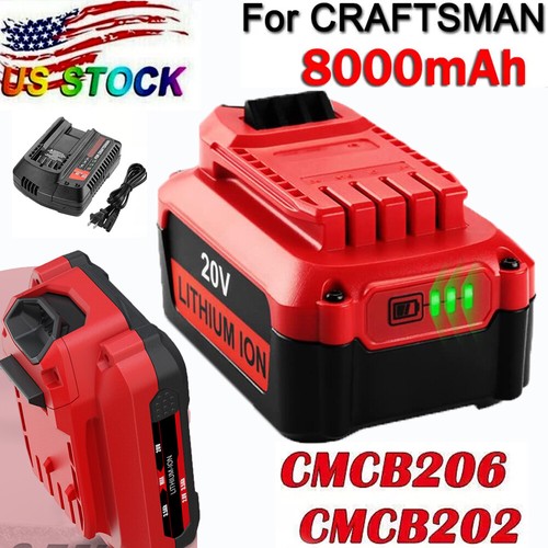 CMCB205 8000mAh 20V for Craftsman V20 Battery CMCB202 CMCB206 Battery ...