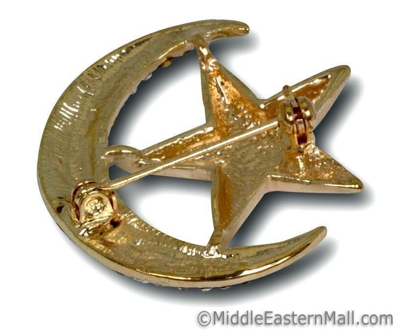 Lot of 12 Moon & Star Brooch in Gold vintage Crescent Moon Brooch Lapel ...