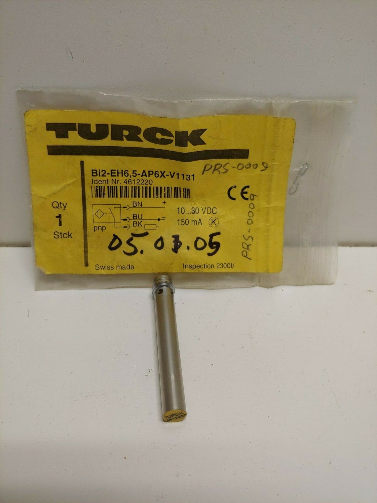 NEW OLD STOCK! TURCK 6.5MM X 50MM 10-30V PROXIMITY SENSOR BI2-EH6-5 ...