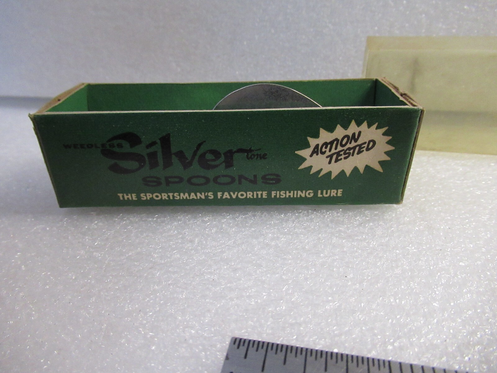 VINTAGE NEPTUNE LURES WEEDLESS SILVER SPOON FISHING LURE OLD STOCK IN ...