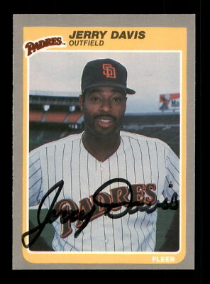 Jerry Davis Autographed Signed 1985 Fleer Update Card #U-34 Padres ...