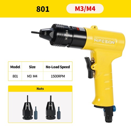 Pneumatic Air Rivet Nut Guns Insert threaded Pull Setter Tool For M3 ...