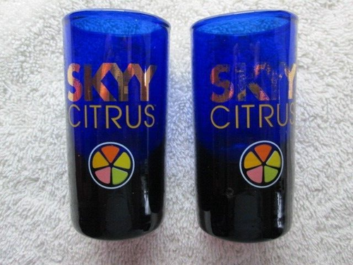 Cobalt Blue SKYY Vodka Shot Glasses, Set Of 2 | eBay