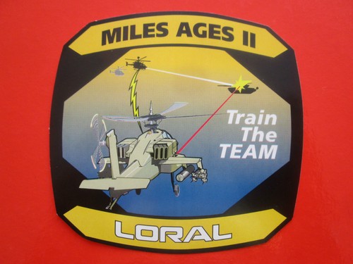 LORAL MILES AGES II AH-64 APACHE TANK COMBAT SIMULATION STICKER STICKER ...