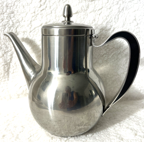 Oneida 18/8 Stainless Steel Tea / Coffee Server with Black Decorative ...