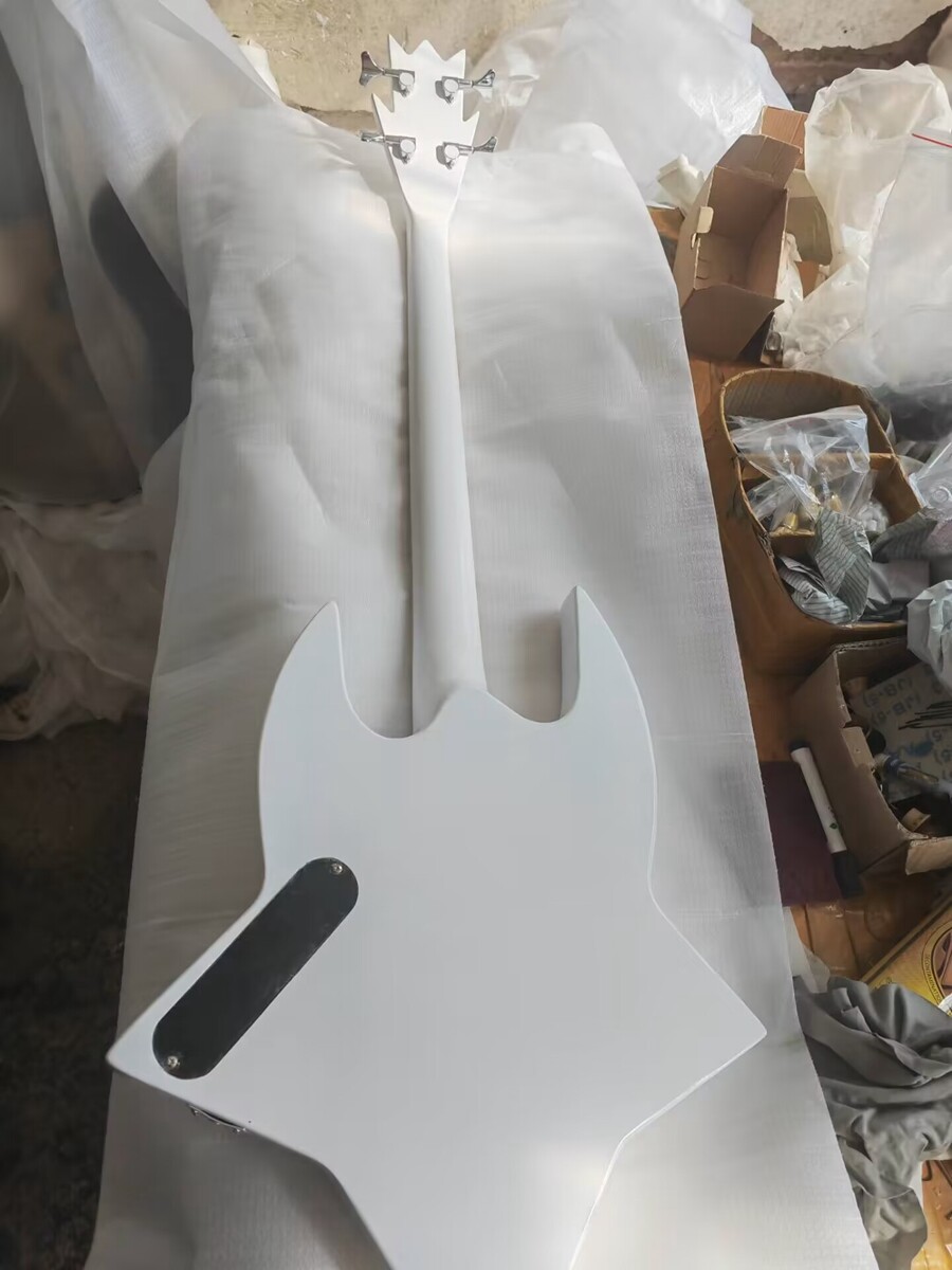 Abstract Star Bass Custom 4 strings White Electric Bass 24 frets 5 ...