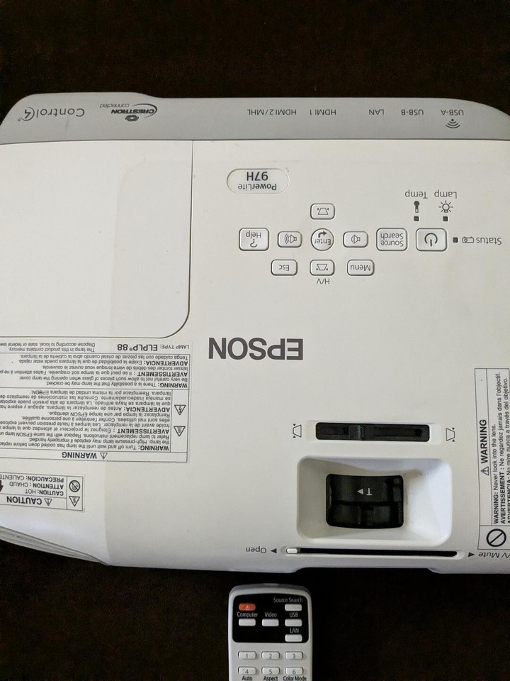 Epson PowerLite 97H Tri-LCD Projector 2700 ANSI HD 1080i 2HDMI model ...